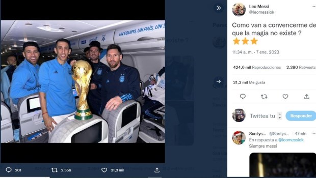Messi, con la Copa: Messi, con la Copa: